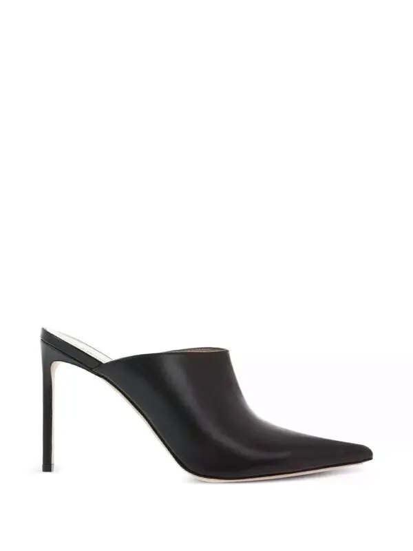 FRANCESCO RUSSO Pointed-toe Leather Mules