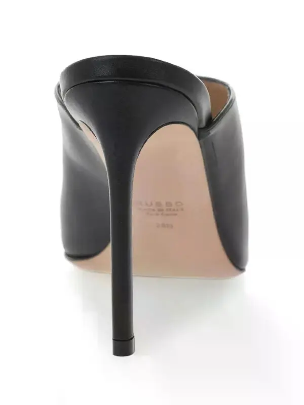 FRANCESCO RUSSO Pointed-toe Leather Mules