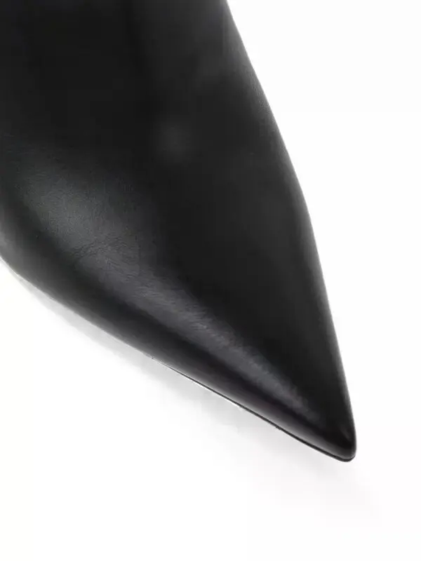 FRANCESCO RUSSO Pointed-toe Leather Mules