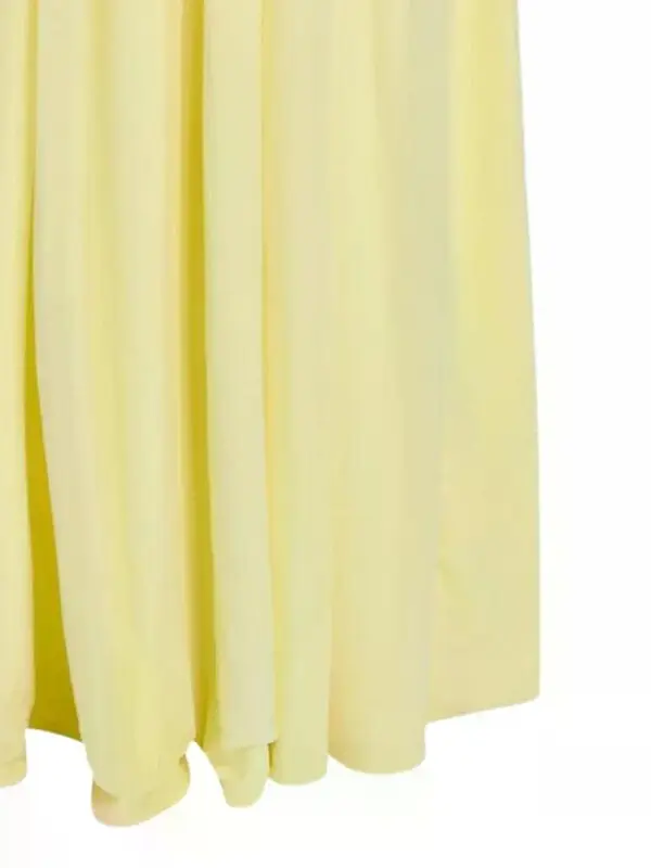DEME Sparrow Draped Asymmetric-sleeve Maxi Dress - Yellow