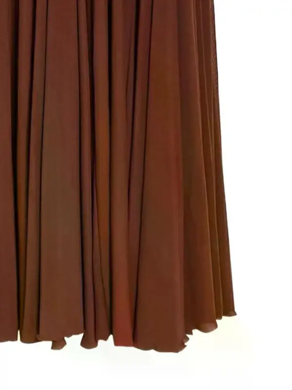 DEME Oakland Ruched Draped Maxi Dress - Brown