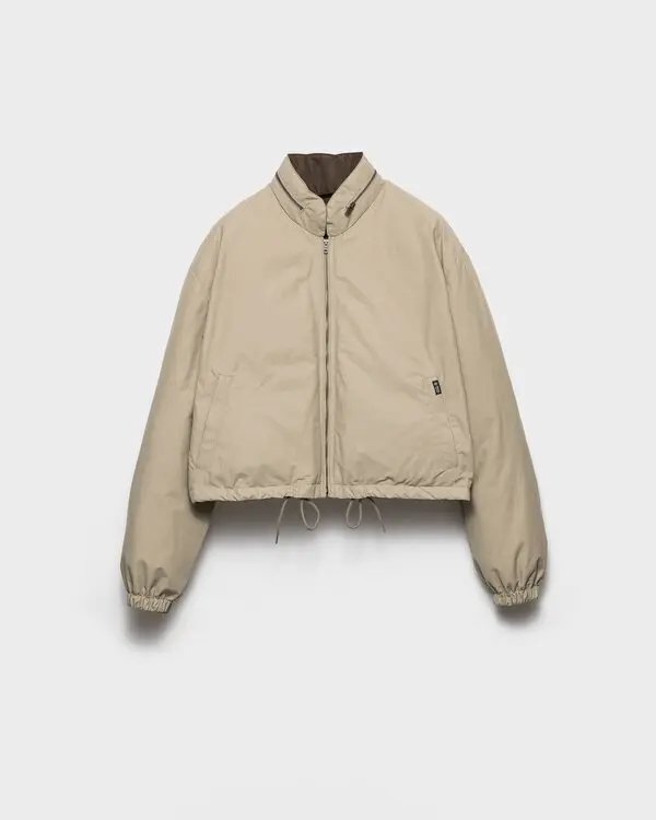 Prada Cropped Technical Poplin Down Jacket