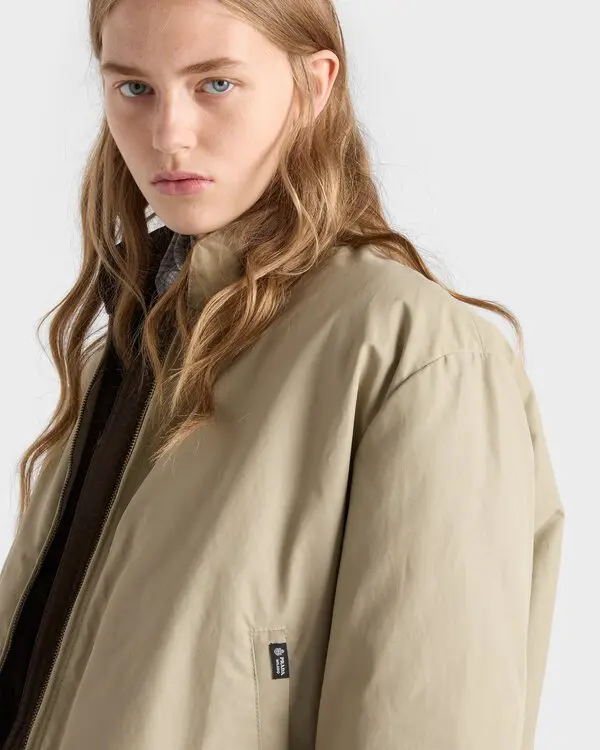 Prada Cropped Technical Poplin Down Jacket