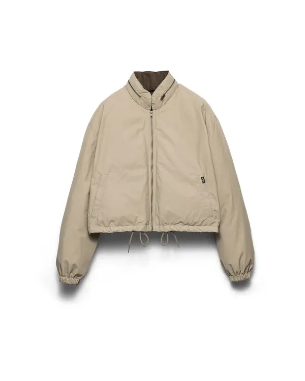 Prada Cropped Technical Poplin Down Jacket
