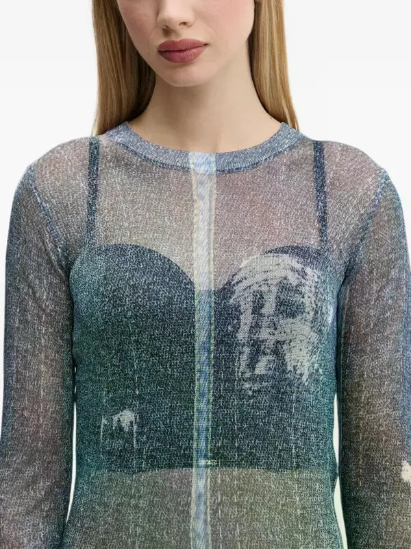 Desigual Denim-effect Long-sleeve Top