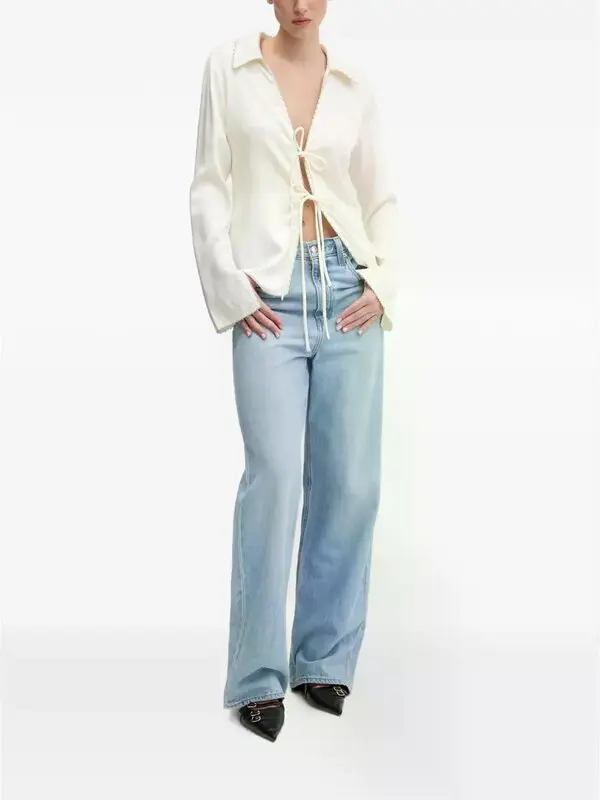 Desigual Tie-front Long-sleeve Blouse