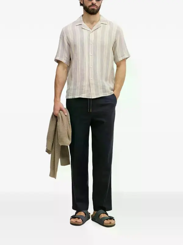 MOS MOSH Mavi Drawstring-waistband Straight-leg Trousers