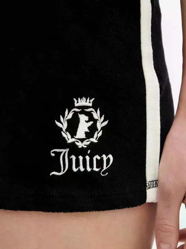 Juicy Couture Logo-embroidered Side-stripe Mini Shorts