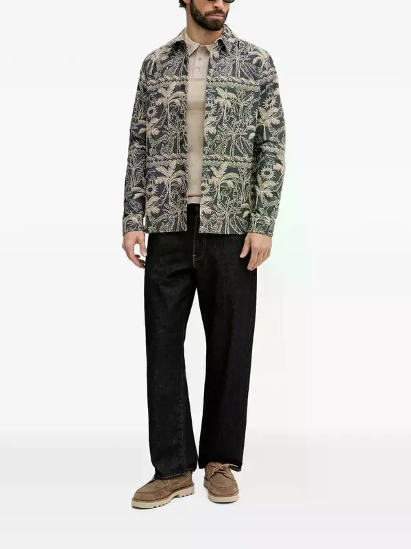 MOS MOSH David Palm-print Shirt Jacket