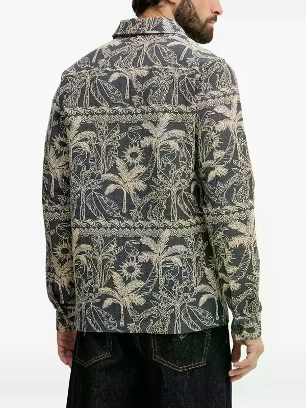 MOS MOSH David Palm-print Shirt Jacket