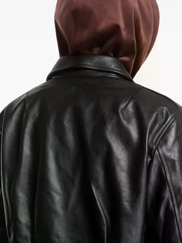 Y3 Leather Blouson Jacket