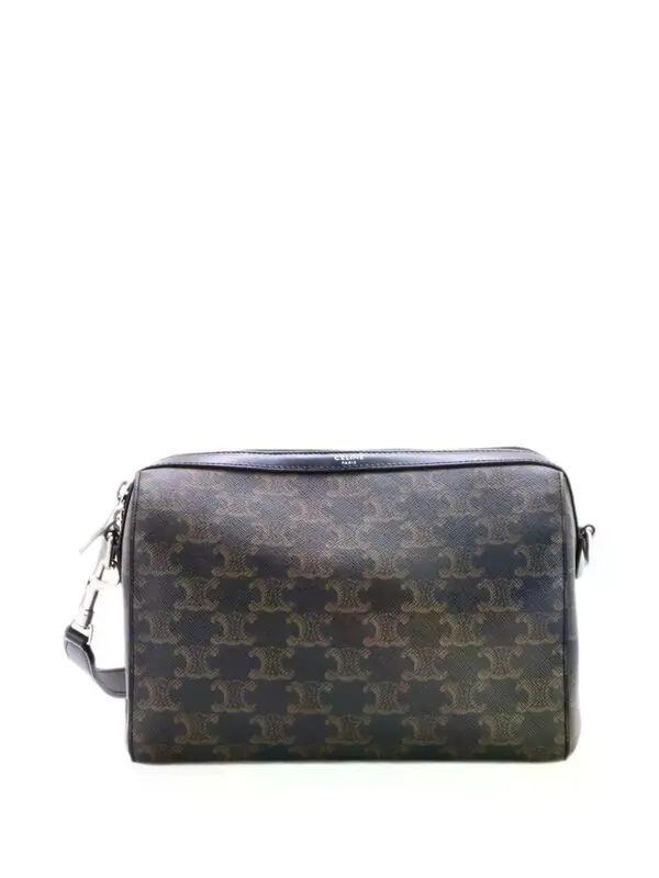Celine Convertible Zip Boston Bag Triomphe Coated Canvas Mini Travel Bag