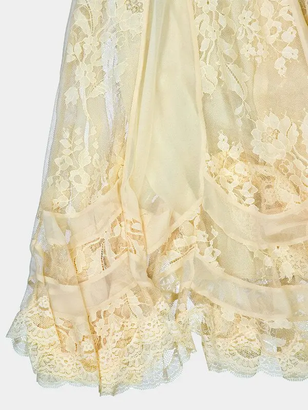 Zimmermann Valiant Panelled Lace Maxi Skirt - Sand