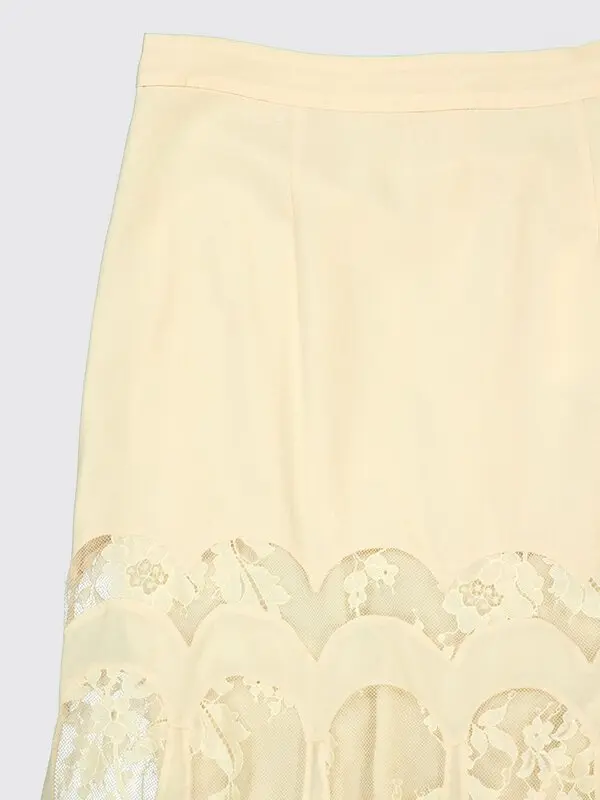 Zimmermann Valiant Panelled Lace Maxi Skirt - Sand
