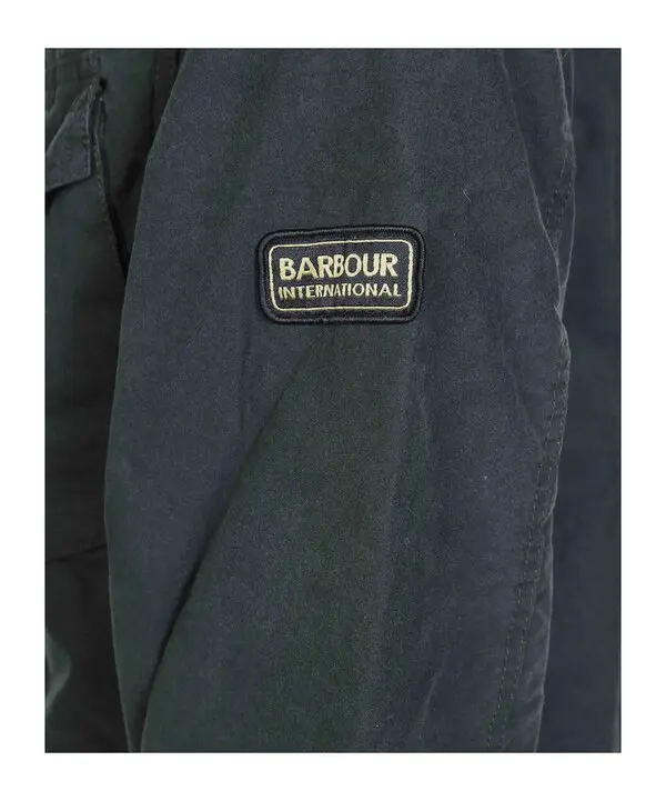 Barbour Logo Patch Jacket With Corduroy Collar And Cuffs