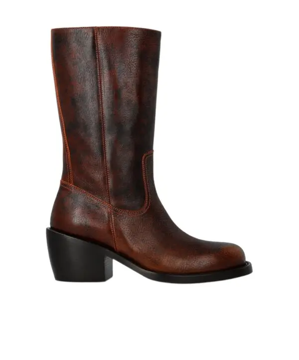 Dries Van Noten Round-toe Ankle Boots