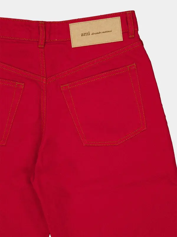 AMI Paris Logo Patch Large-fit Jeans