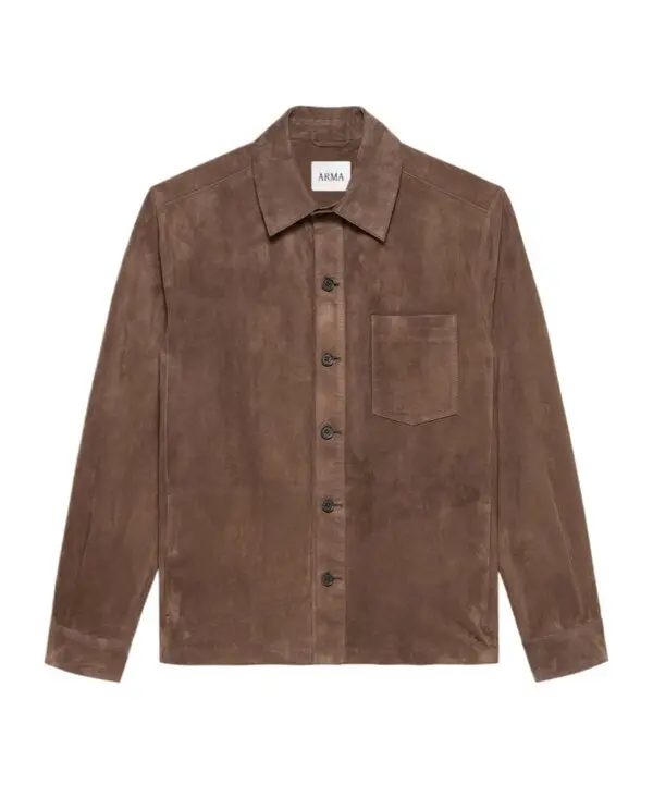 ARMA Collared Long-sleeved Shirt - Muddy Brown