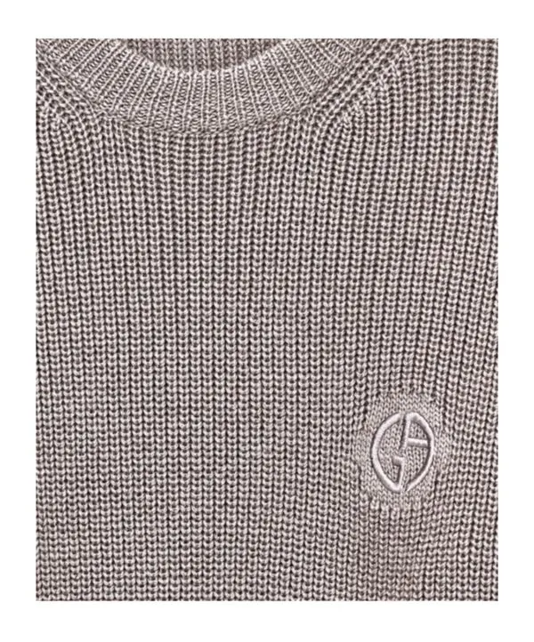 Giorgio Armani Virgin Wool Half Cardigan Stitch Sweater