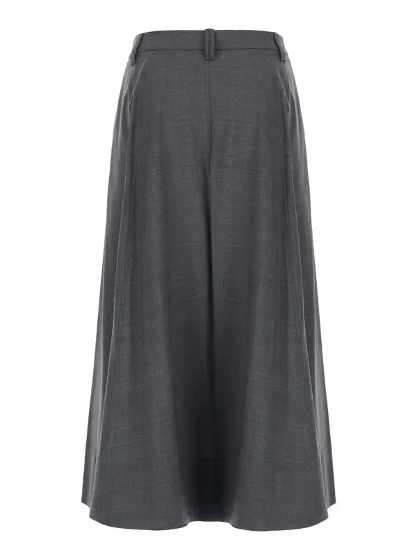 Brunello Cucinelli Pleated Midi Skirt