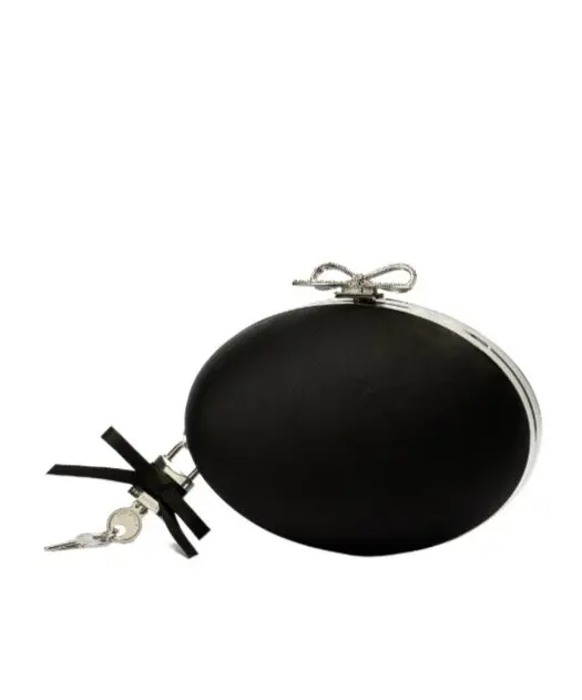 SELF-PORTRAIT Satin Oval Clutch