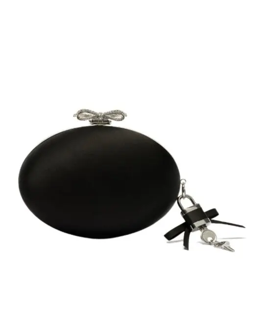 SELF-PORTRAIT Satin Oval Clutch