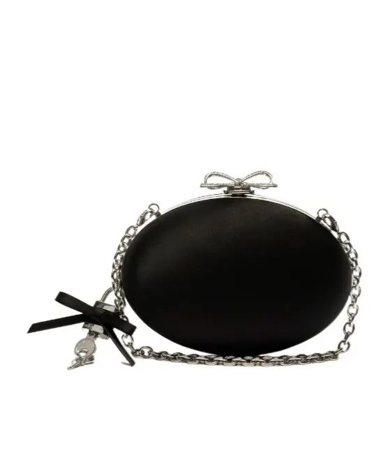 SELF-PORTRAIT Satin Oval Clutch