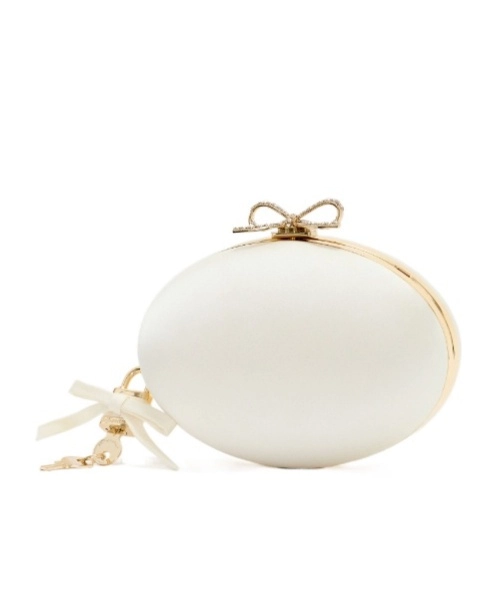 SELF-PORTRAIT Satin Oval Clutch