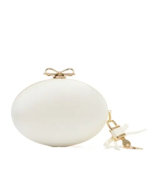 SELF-PORTRAIT Satin Oval Clutch