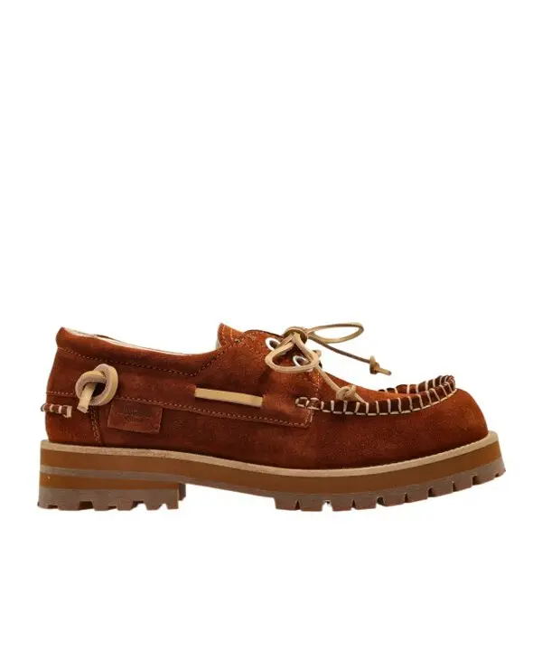 Moschino Suede Whipstitch-trim Loafers