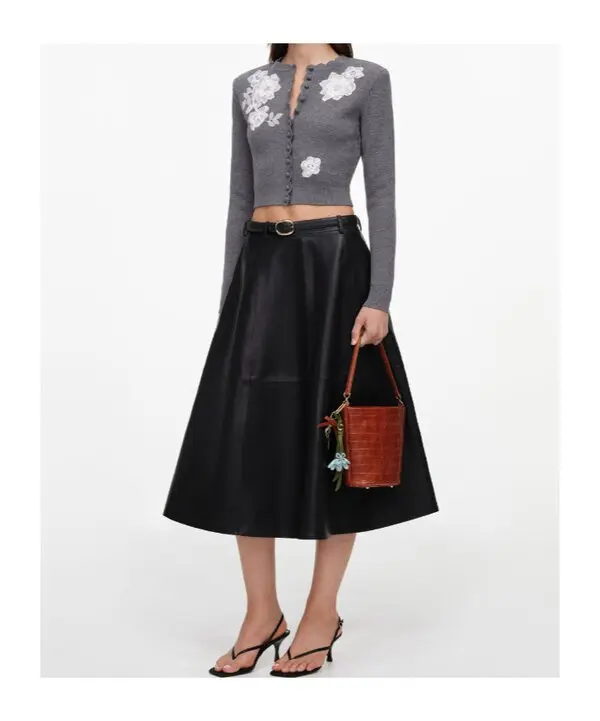 SELF-PORTRAIT Lace Flower Knit Cardigan