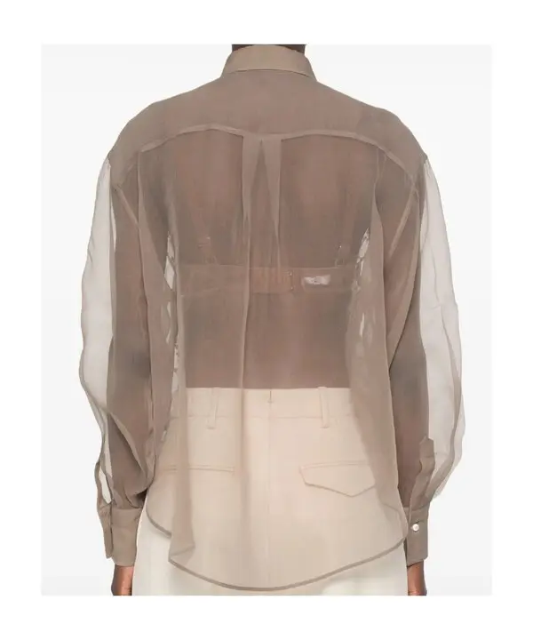 Brunello Cucinelli Sequin-embellished Semi-sheer Shirt