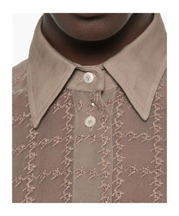 Brunello Cucinelli Sequin-embellished Semi-sheer Shirt