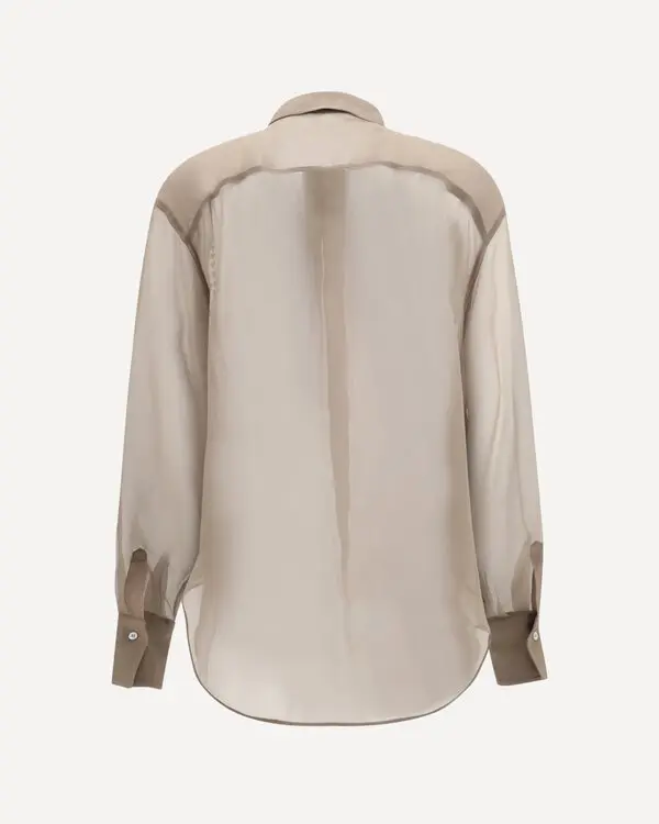 Brunello Cucinelli Sequin-embellished Semi-sheer Shirt