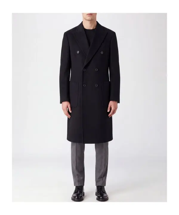 Emporio Armani Double-breasted Coat - Black