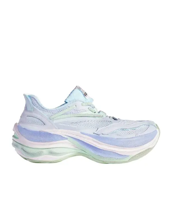 Balenciaga Jet Sneaker In Light Blue/lilac/lime