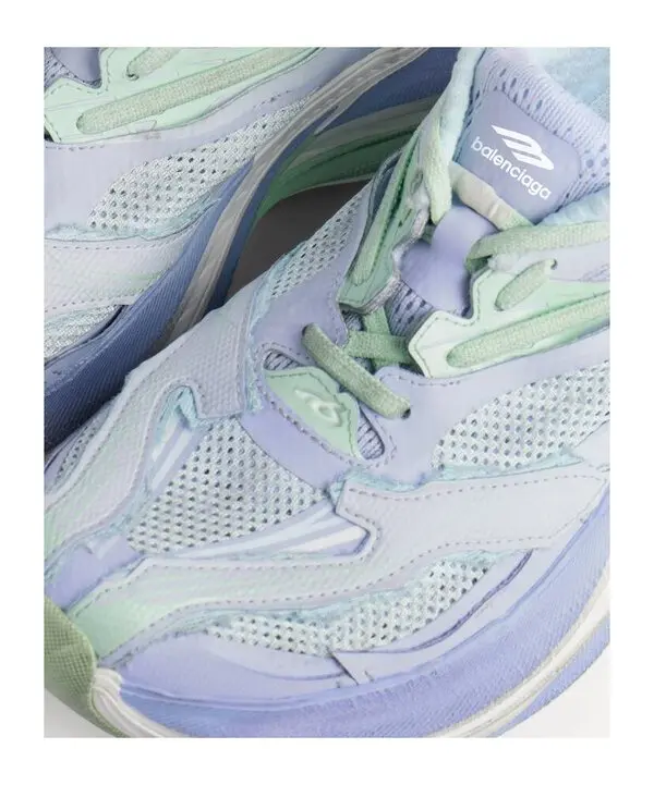 Balenciaga Jet Sneaker In Light Blue/lilac/lime