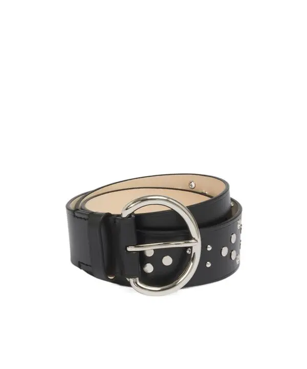 Marni Leather Belt With Metal Studs