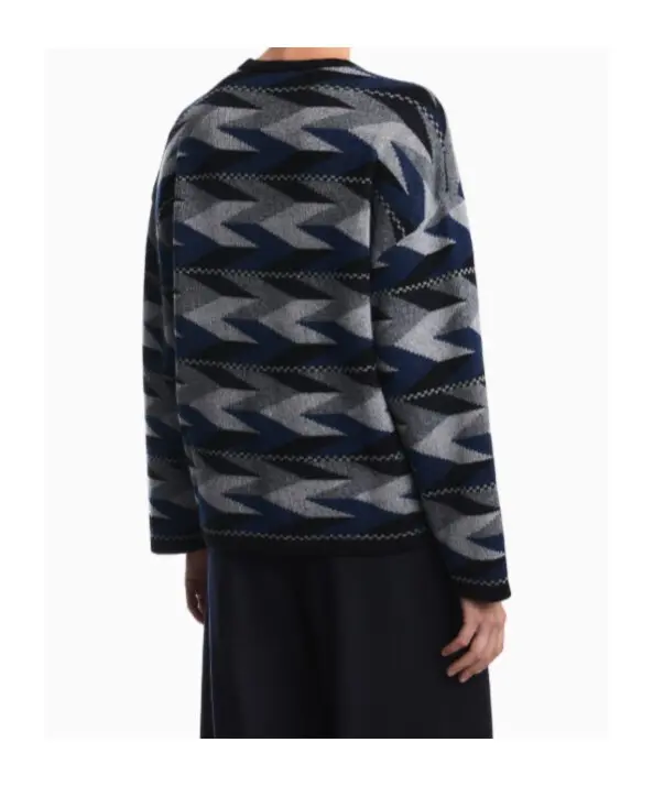 Emporio Armani Wool-blend Jacquard Jumper