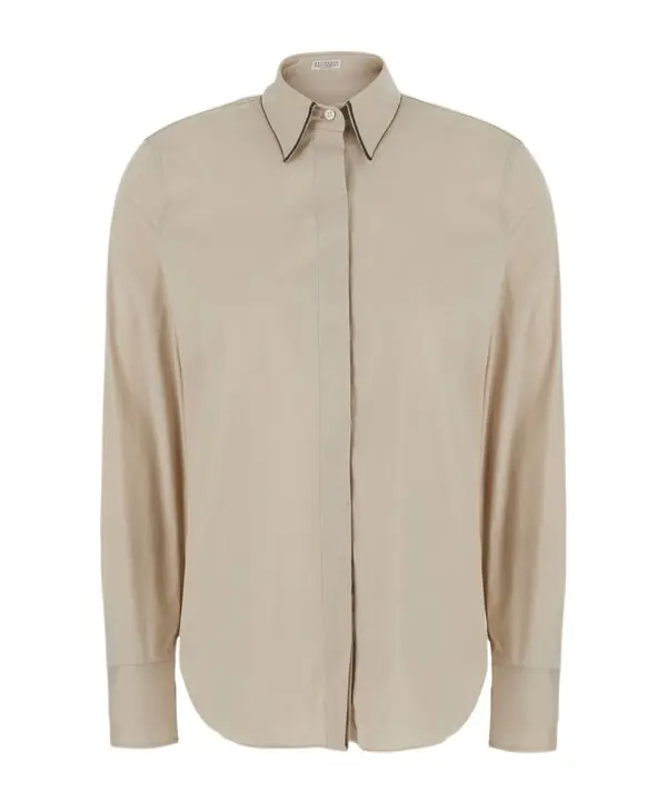 Brunello Cucinelli Collared Long-sleeved Shirt