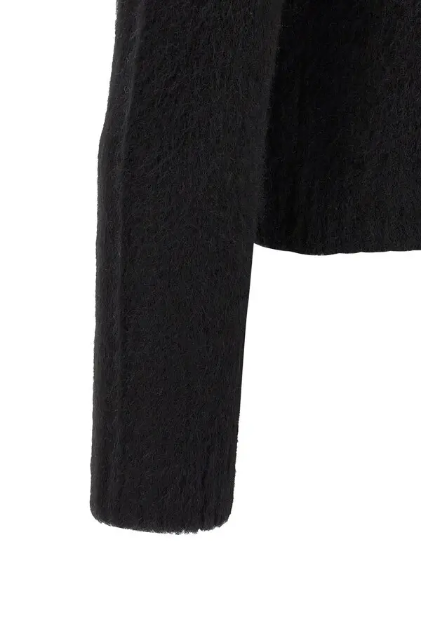Dries Van Noten Long Sleeved Cardigan With Collar - Black