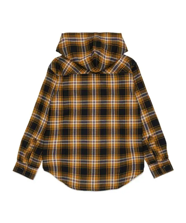 DIESEL® Check-print Hooded Shirt