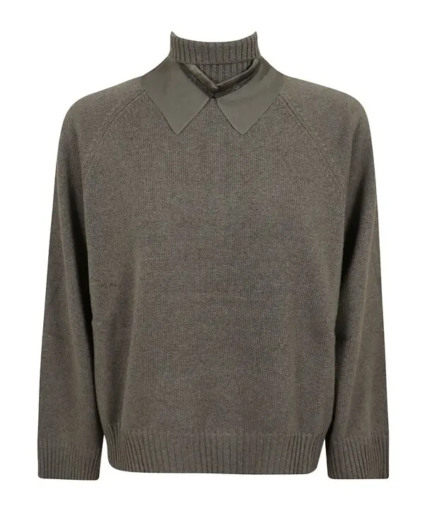 Brunello Cucinelli Roll Neck Sweater - Black