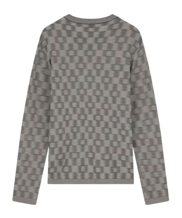 Emporio Armani Signature Capsule Pattern-knit Virgin Wool Jumper