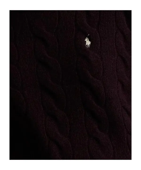 Polo Ralph Lauren Cable-knit Crew Neck Sweater With Embroidered Logo