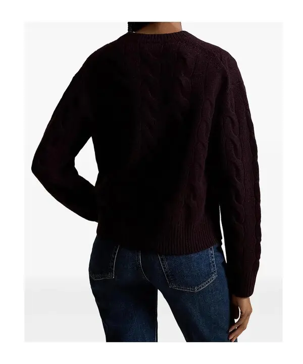 Polo Ralph Lauren Cable-knit Crew Neck Sweater With Embroidered Logo