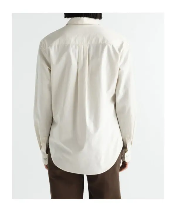 LEMAIRE Pointed Collar Shirt In Washed Cotton Silk