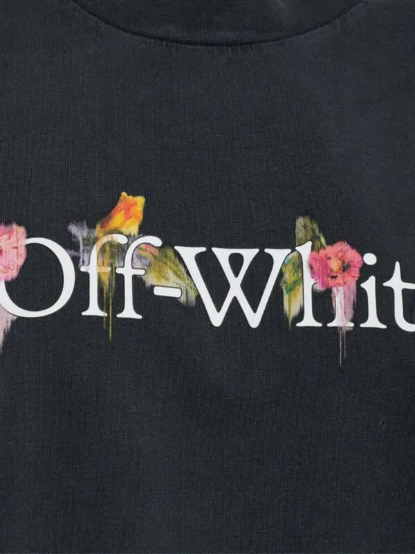 Off-White Short-sleeved T-shirt With Logo Print