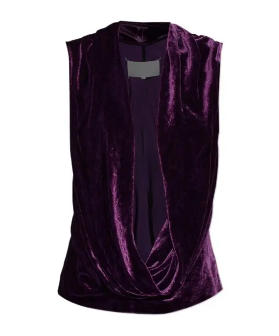 MAISON MARGIELA Draped Velvet Top