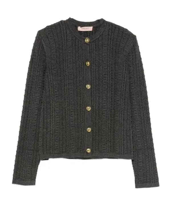 TWINSET Button-up Crewneck Jacket